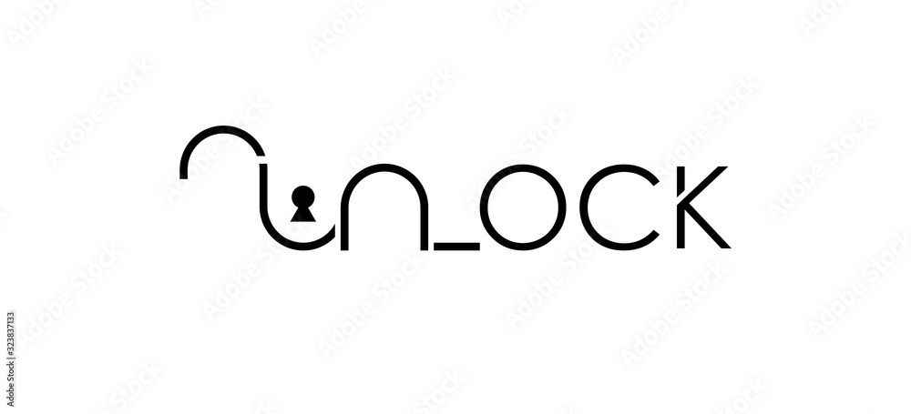 Unlock logo initial letter U concept with padlock. Stock Vector | Adobe ...