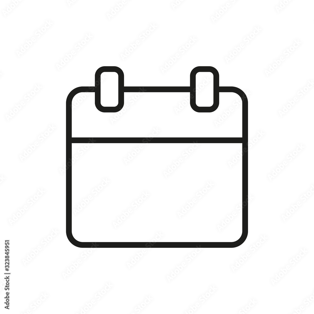 Simple calendar line icon Stock Vector | Adobe Stock