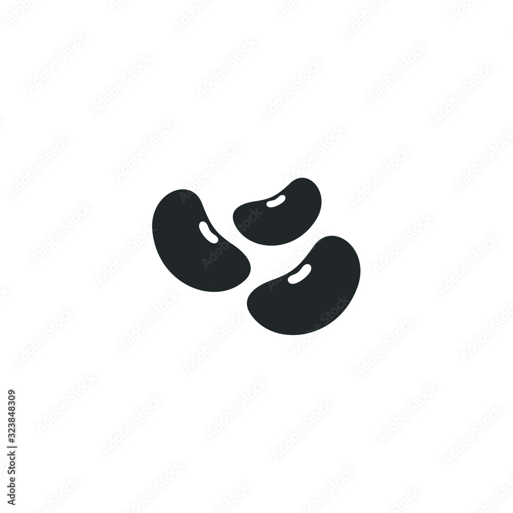 bean icon template color editable. bean symbol vector sign isolated on ...