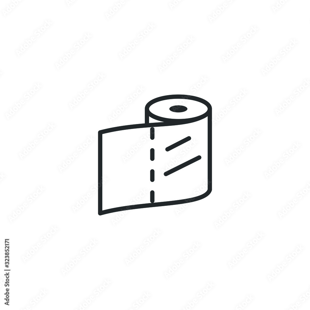 Toilet tissue paper roll icon template color editable. tissue paper ...