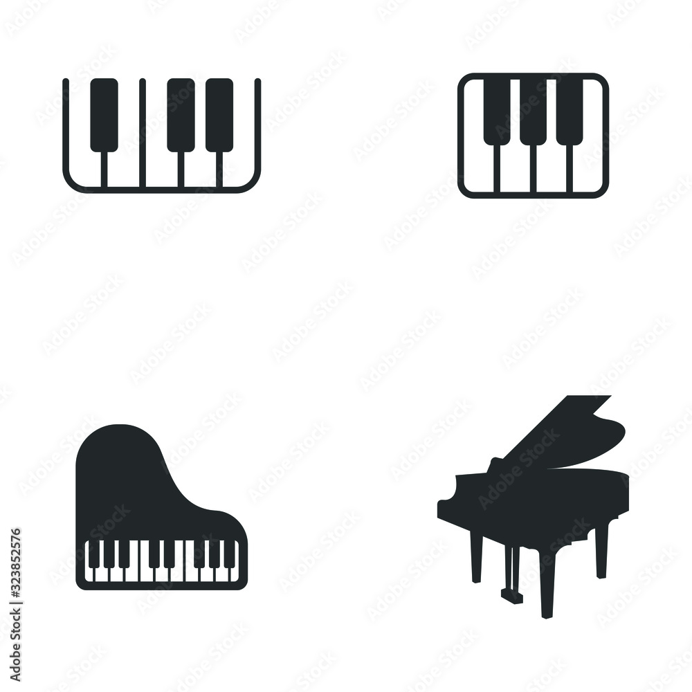 piano icon template color editable. piano symbol vector sign isolated ...