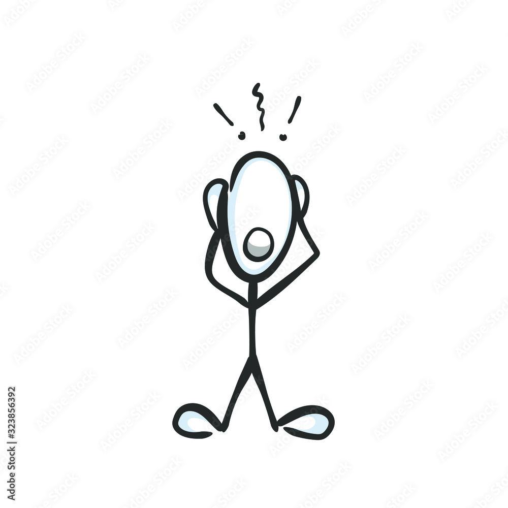 Scared Stick Person Clip Art