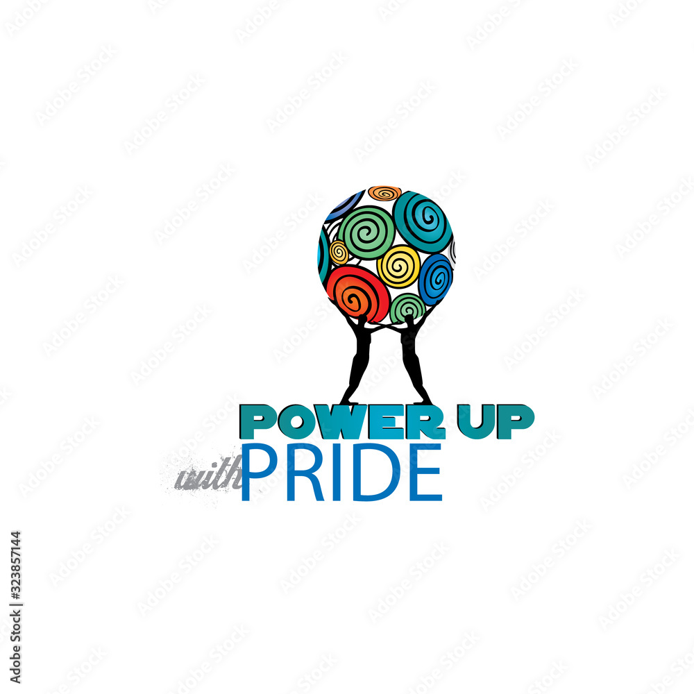 Power up with pride Logo vector template eps for your company and ...