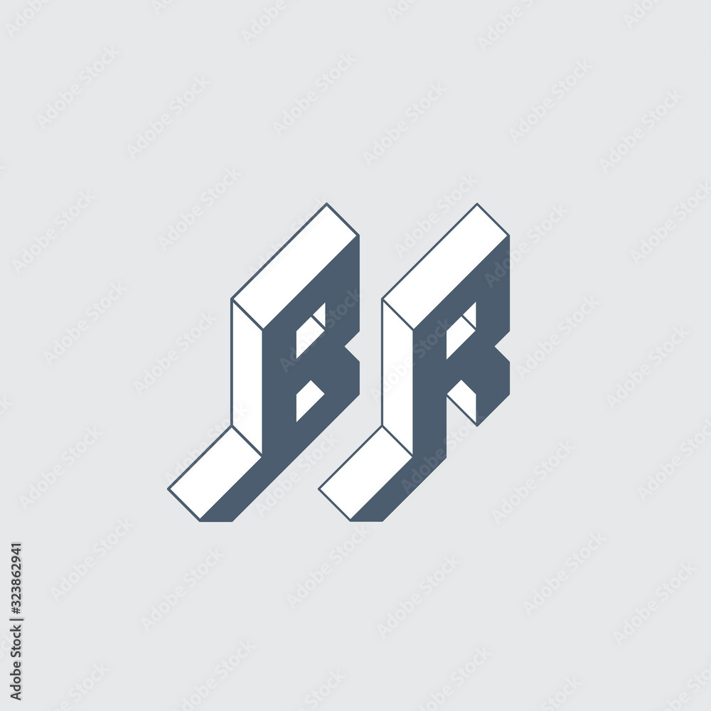 BR - international 2-letter code of Brazil. B and R - Monogram or ...