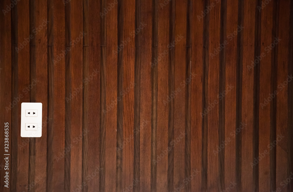 Brown natural textured wood panel wall boarding background with white ...