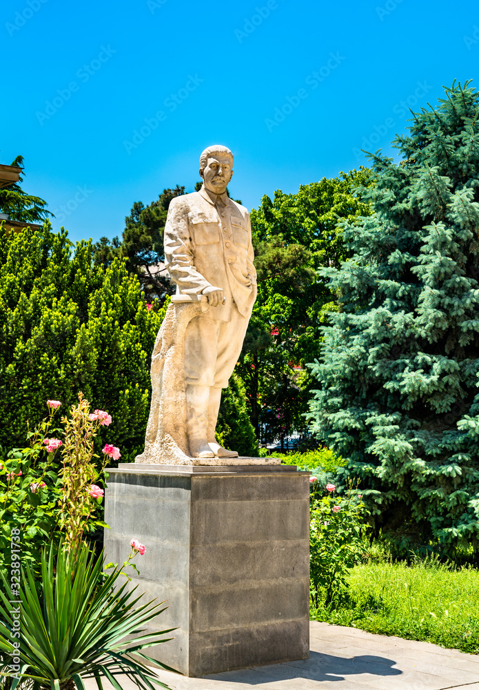 Statue of Stalin in Gori, Georgia. Gori is the birthplace of Joseph ...