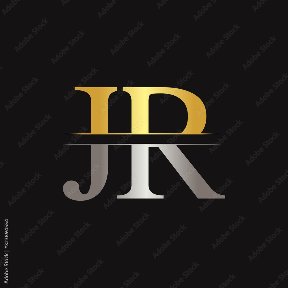 JR letter Type Logo Design vector Template. Abstract Letter JR logo ...