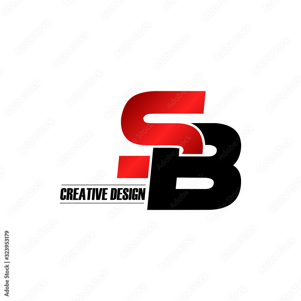 Letter SB logo design vector Stock Vector | Adobe Stock