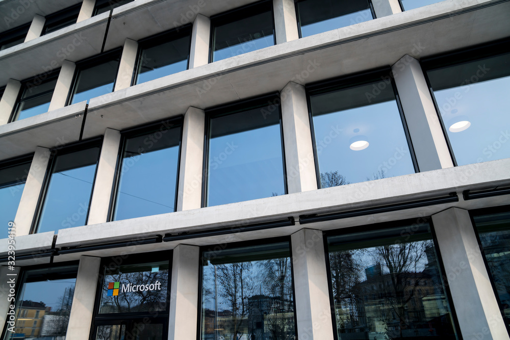 Milan, Italy - February 18, 2017: The new Microsoft Italian ...