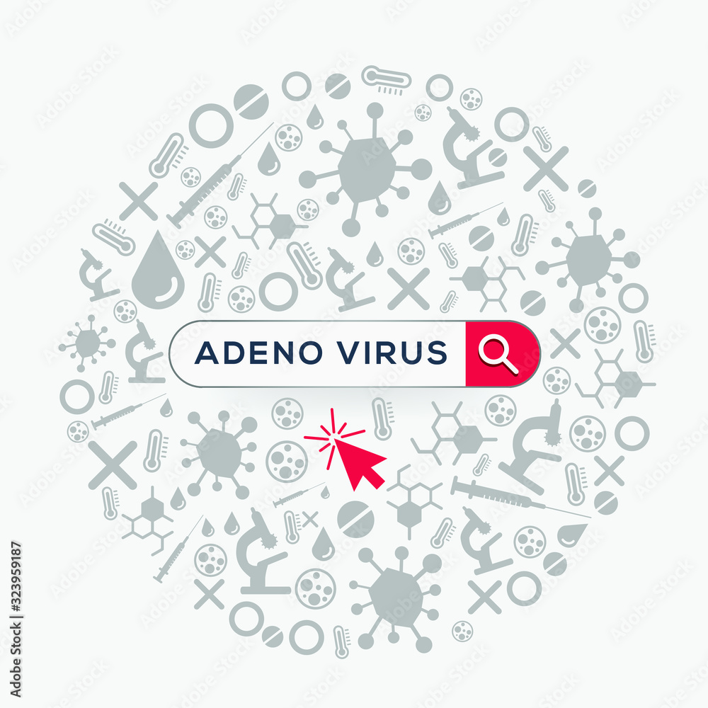 adeno Virus Word Written In Search Bar Vector Illustration Stock adeno-virus-word-written-in-search-bar-vector-illustration-stock