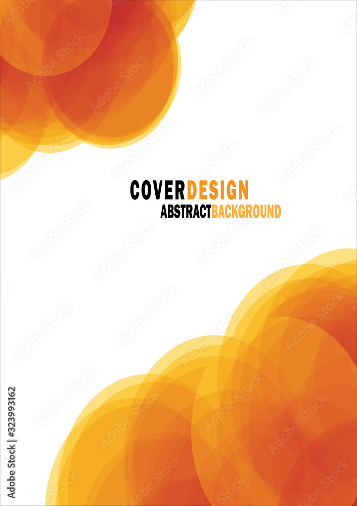Orange circle abstract cover modern cover book Brochure template ...