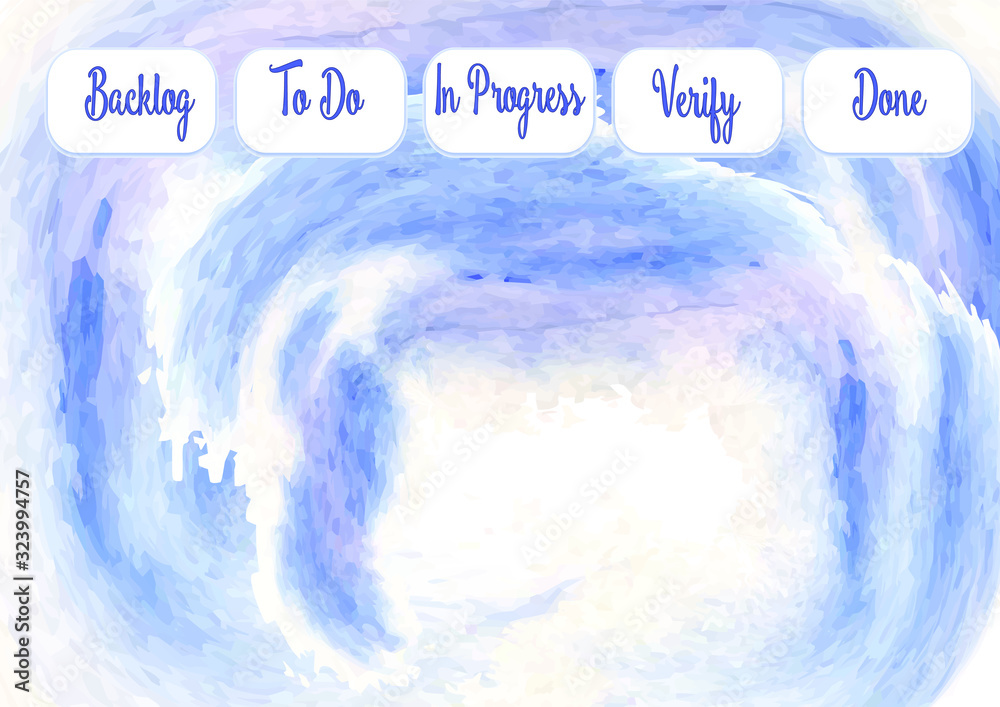 Kanban board for organizing processes for children. Skrum the ...