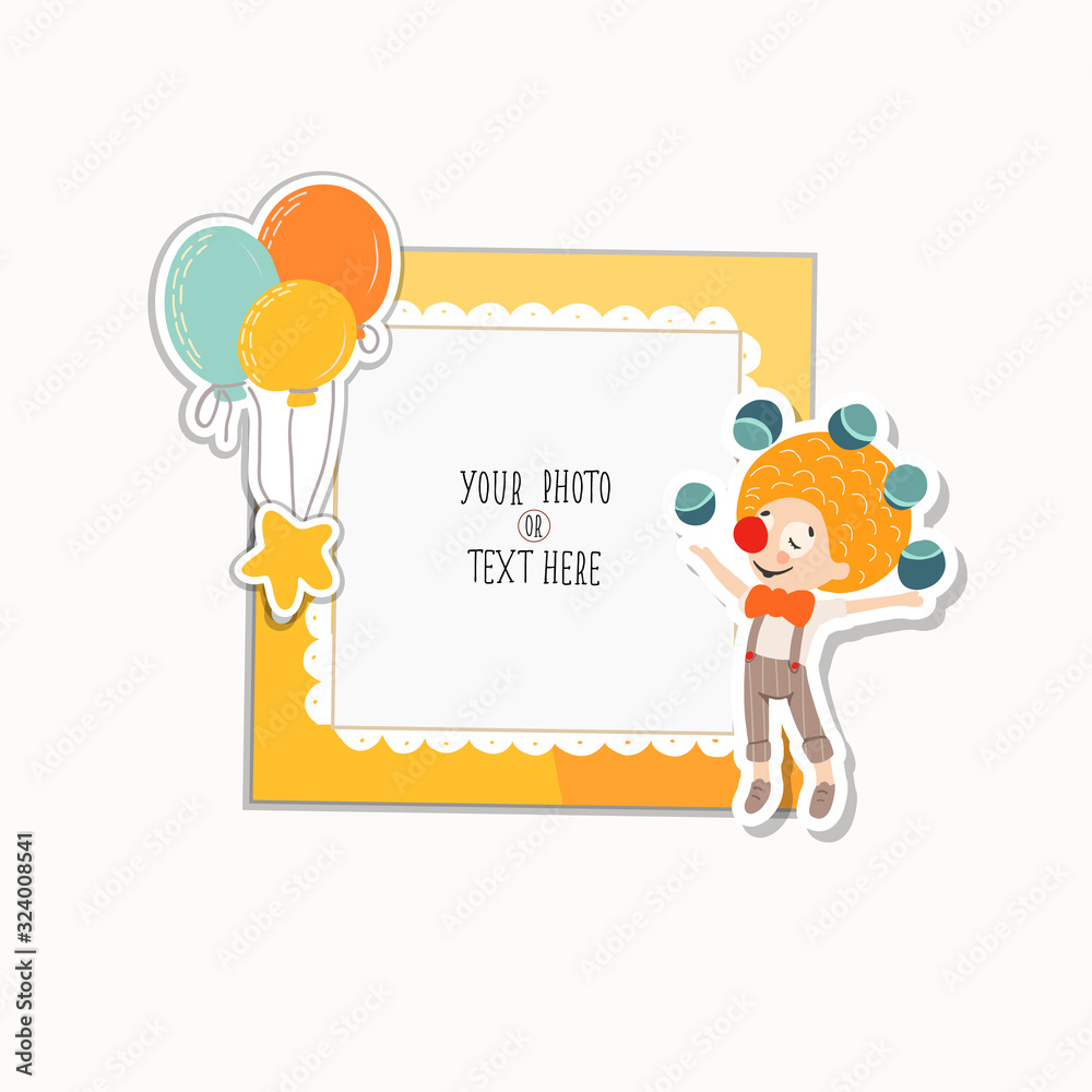 Cartoon Art Styles. Decorative party vector template frames. These ...