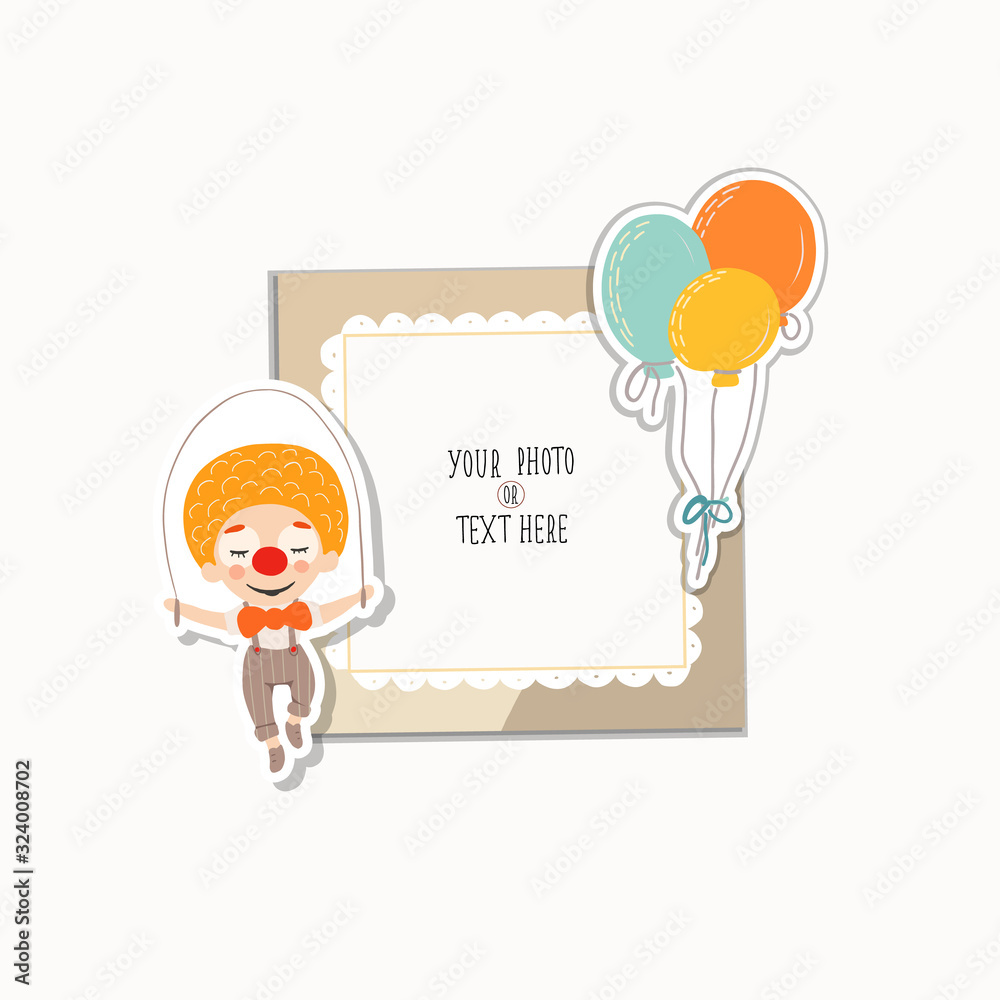 Cartoon Art Styles. Decorative party vector template frames. These ...