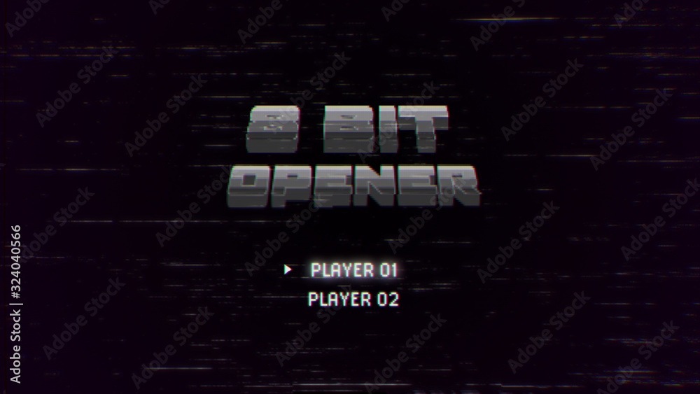 8 Bit Retro Game Titles Stock-Vorlage | Adobe Stock