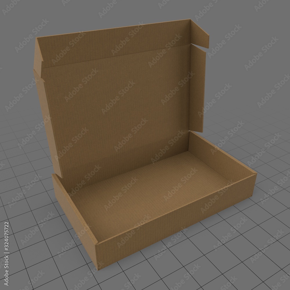 Open carton box Stock 3D asset | Adobe Stock
