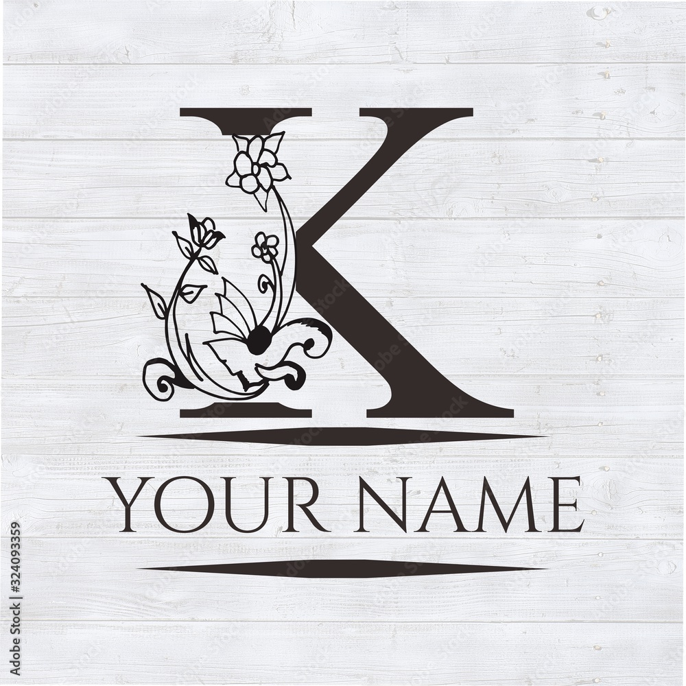 Letter K Capital Illuminated Vector Svg Letter Stock Vector | Adobe Stock