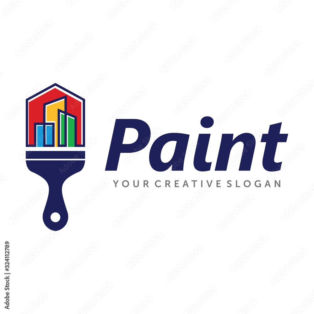 paint logo, paint services logo, paint logo vector Stock Vector | Adobe ...