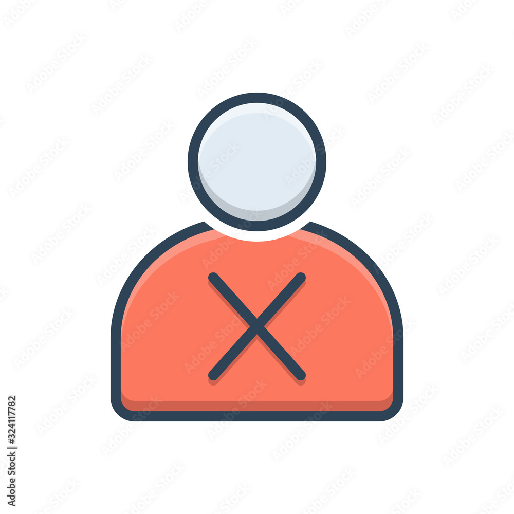 Color illustration icon for bad Stock Vector | Adobe Stock