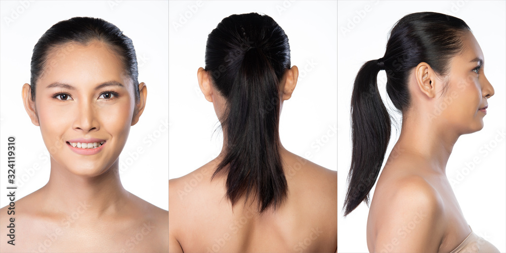 360 collage Portrait of 20s Asian Young Woman Transgender has Beautiful ...