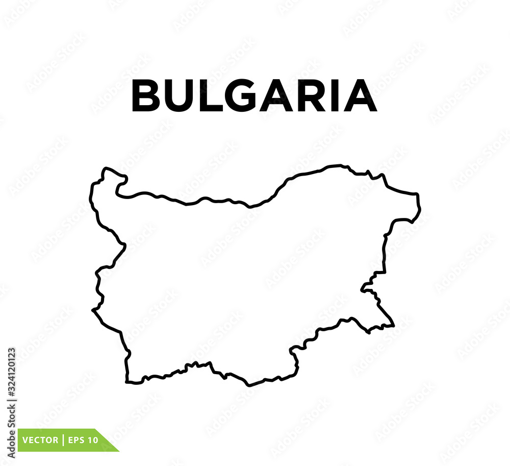 Bulgaria map icon vector logo design template Stock Vector | Adobe Stock
