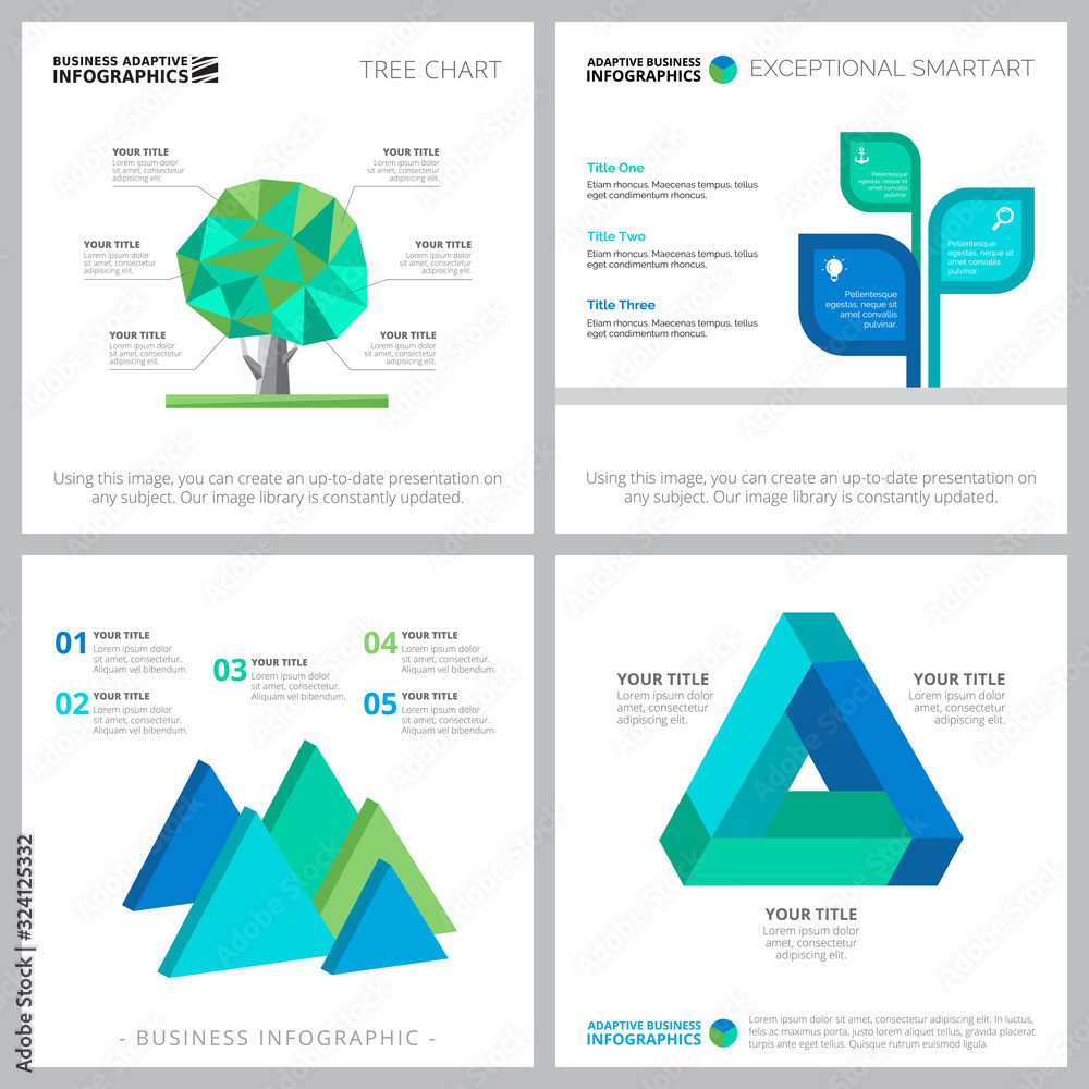 Set of marketing or production concept infographic charts. Can be used ...