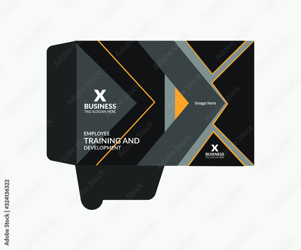 Folder cover design, the layout for the presentation of the company ...