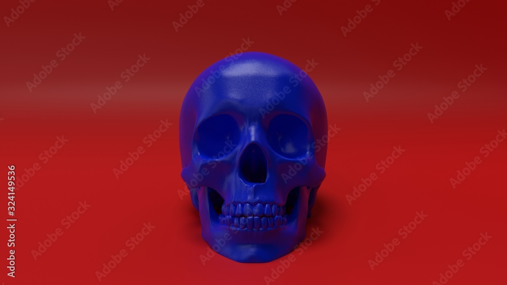 high poly anatomically correct render of human skull Stock Illustration ...