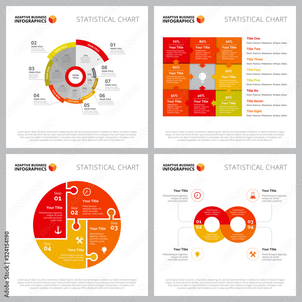 Collection of modern infographic layout can be used for web design ...