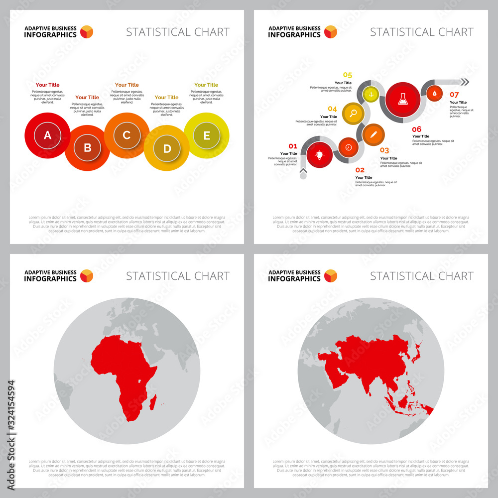 Collection of creative infographic design for web design, presentation ...