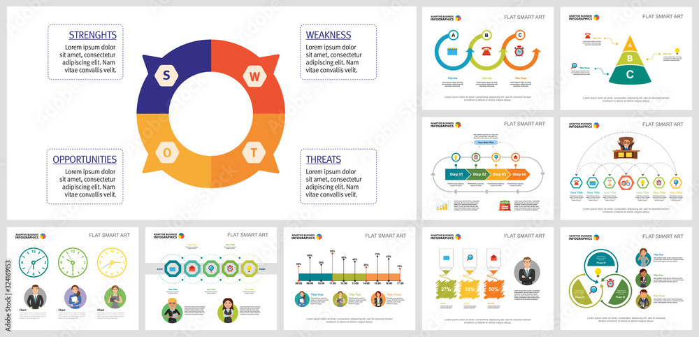 Colored infographics design set for statistic layout, monthly analysis ...