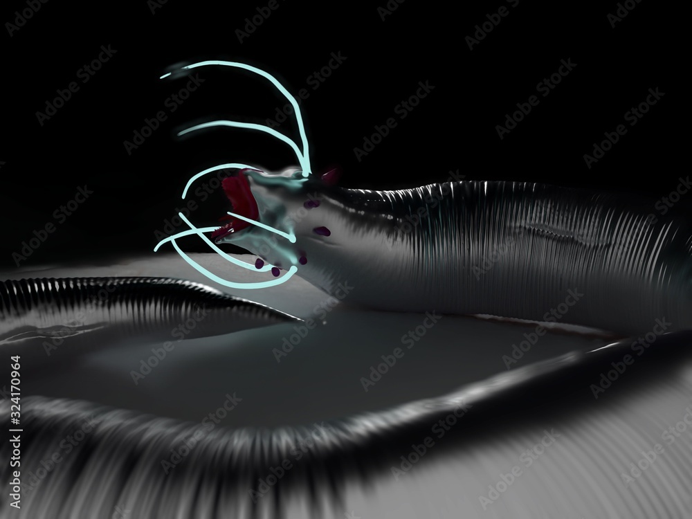 3d illustration - Nematode Worm Stock Illustration | Adobe Stock