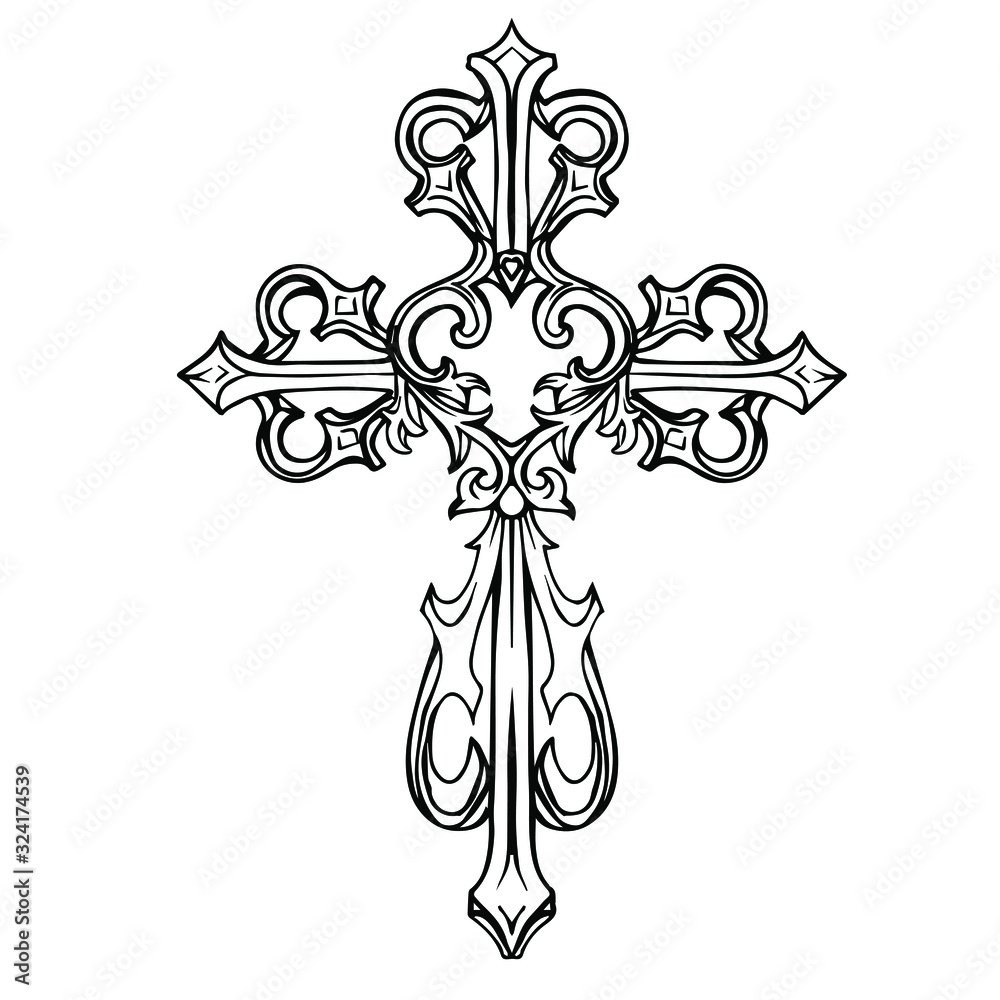 Ornate Cross Illustration