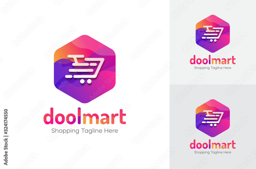 doolmart ecommerce logo design template Stock Vector | Adobe Stock
