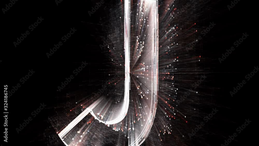 4k J letter alphabet word tag cloud-computer code particle.The Matrix binary text design ...