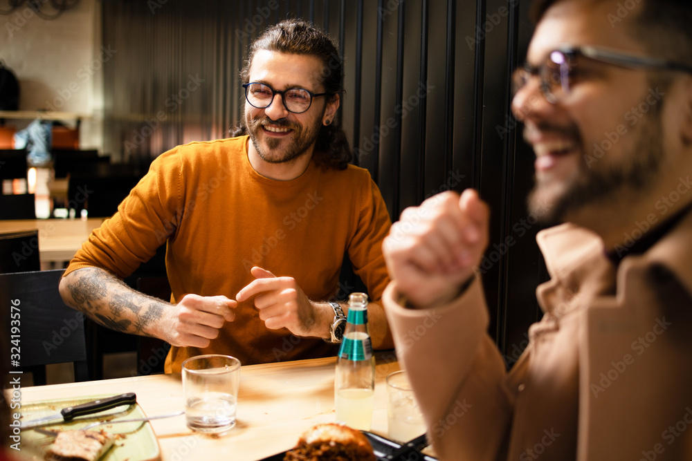 Young People Ordering Food in Fast Food Restaurant Stock Photo | Adobe ...