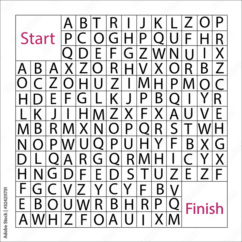 Maze puzzle for children and adults. The task of developing memory and ...