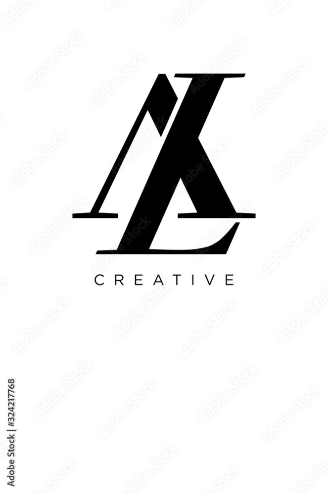 al logo design vector icon Stock Vector | Adobe Stock