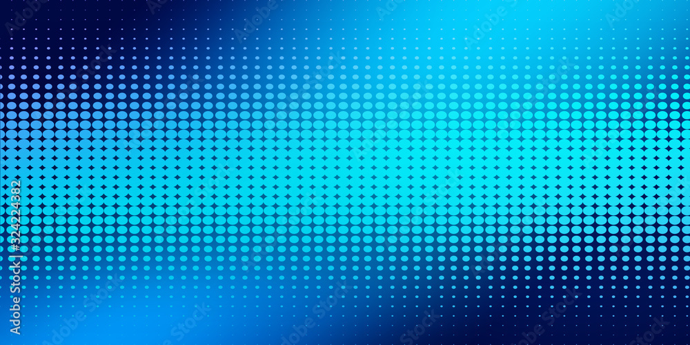 Blue pop art background in retro comic style with halftone dots design ...
