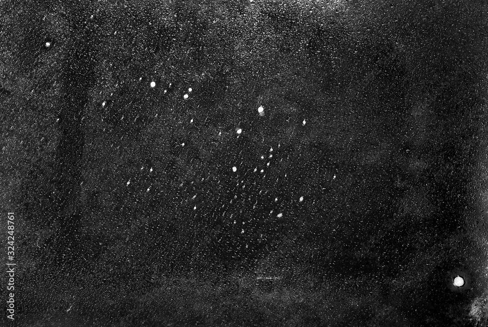Wet glass texture. Wet cold glass on black background. Drops close up ...