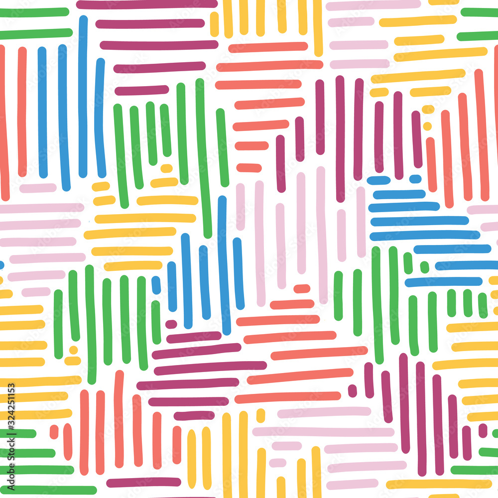 Abstract vector background for kids. Woven stripes seamless pattern ...