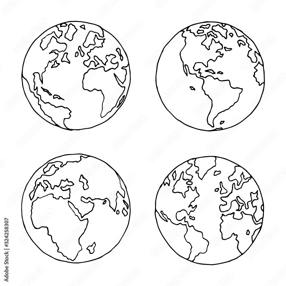 Coloring Globe Southern Hemisphere Coloring Pages