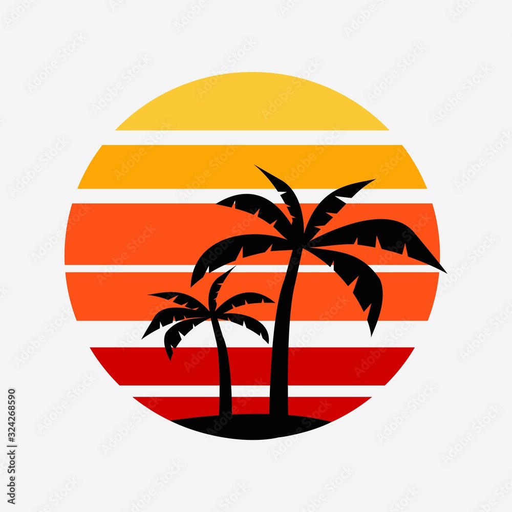 palm icon design illustration vector Stock Illustration | Adobe Stock