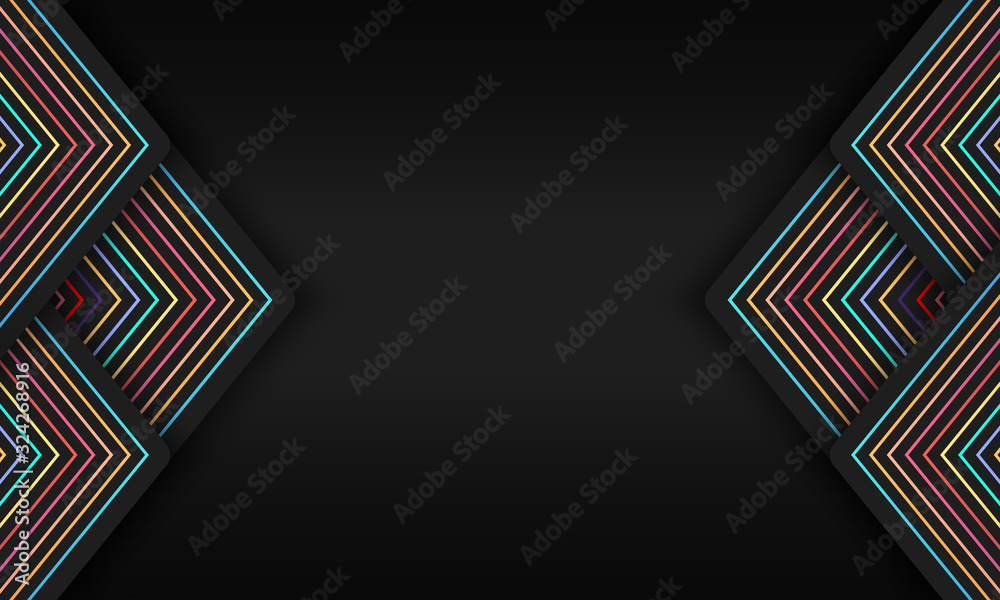 abstract colorful outline background, overlapping line layout, can be ...