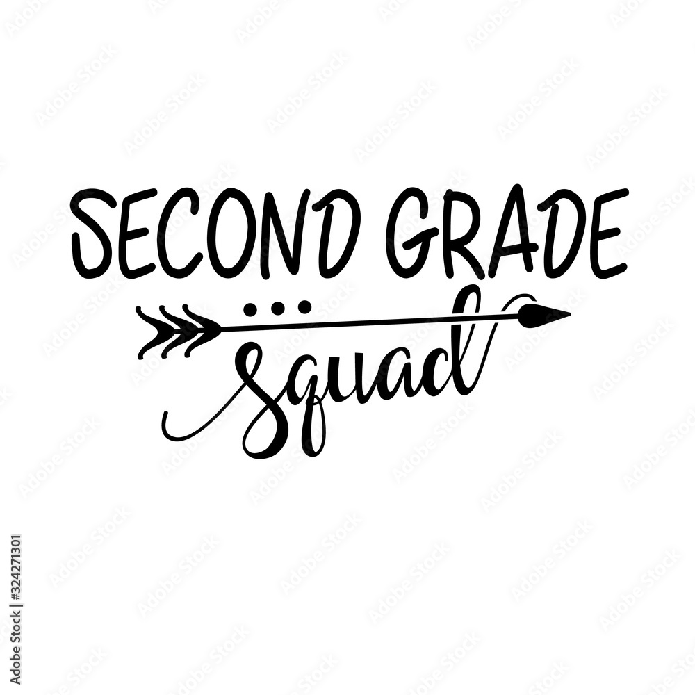 Second grade squad svg. Back to school vector file. Stock Vector ...