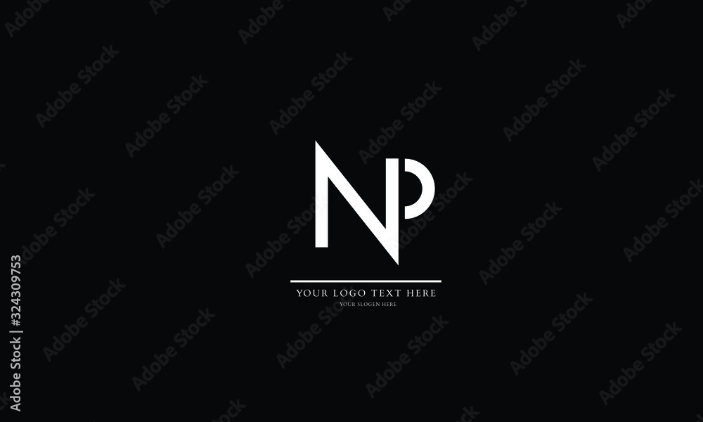 NP PN abstract vector logo monogram template Stock Vector | Adobe Stock