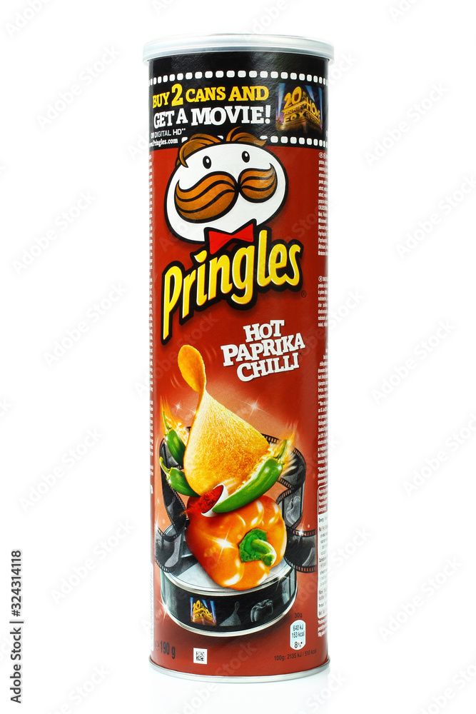 Pringles original potato chips box Stock Photo | Adobe Stock