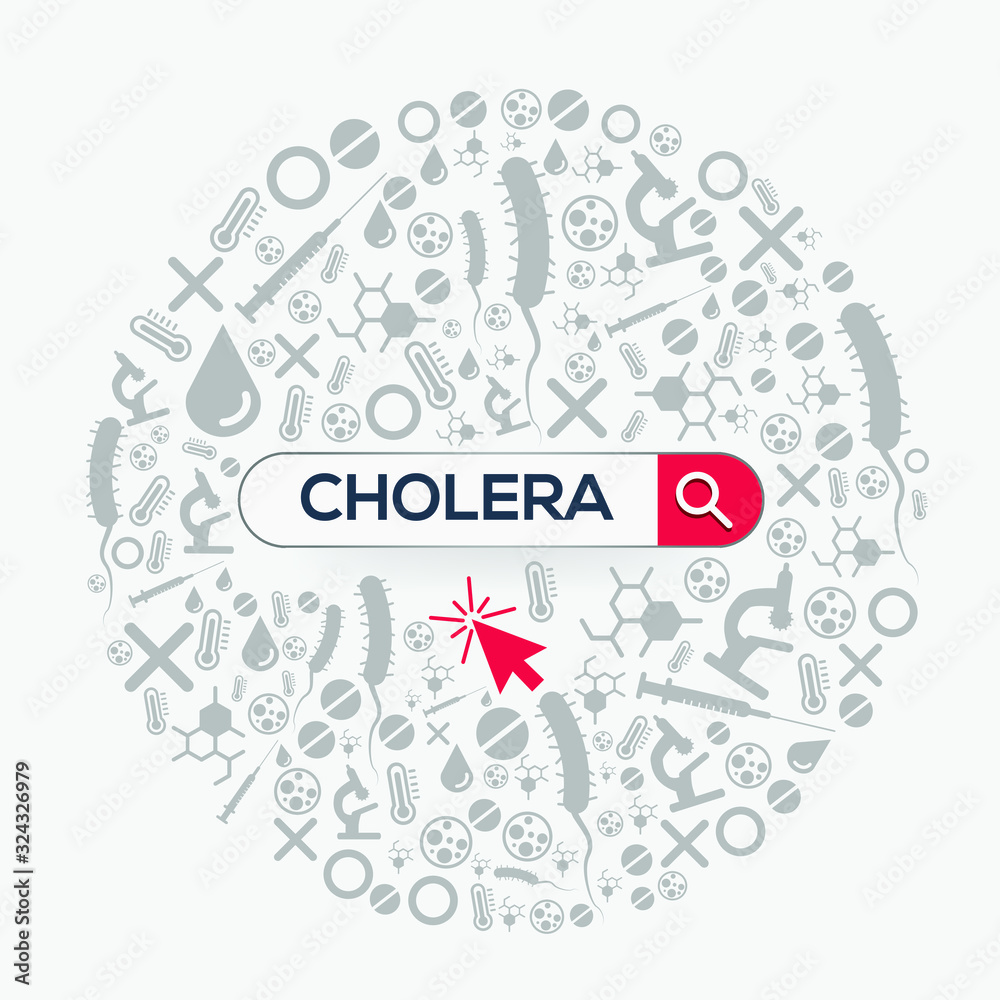 (cholera) Word written in search bar,Vector illustration . Stock Vector ...