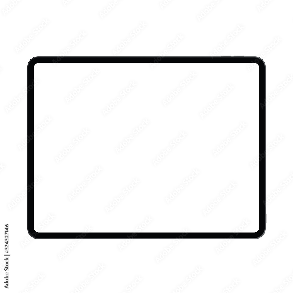 New version of realistic premium pro tablet pad in trendy thin frame ...