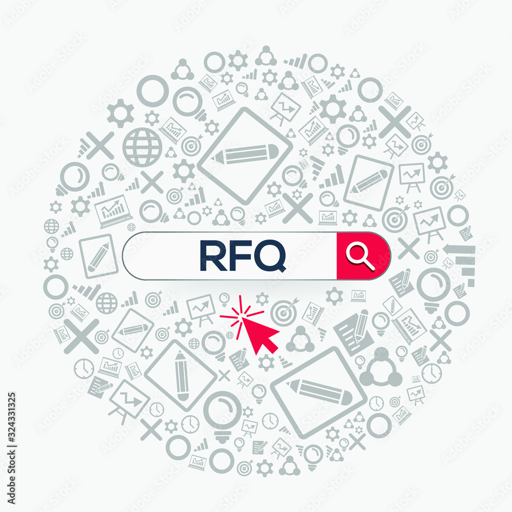 RFQ mean (request for quotation) Word written in search bar,Vector ...